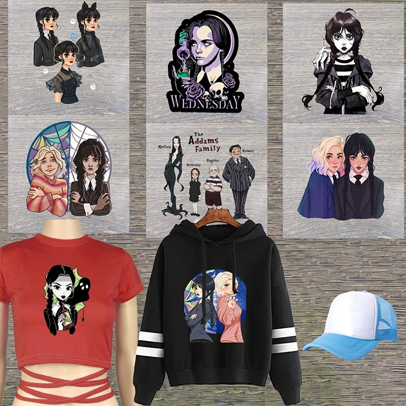 Wednesday Addams Cartoon | Wednesday Addams Iron | Wednesday Addams ...