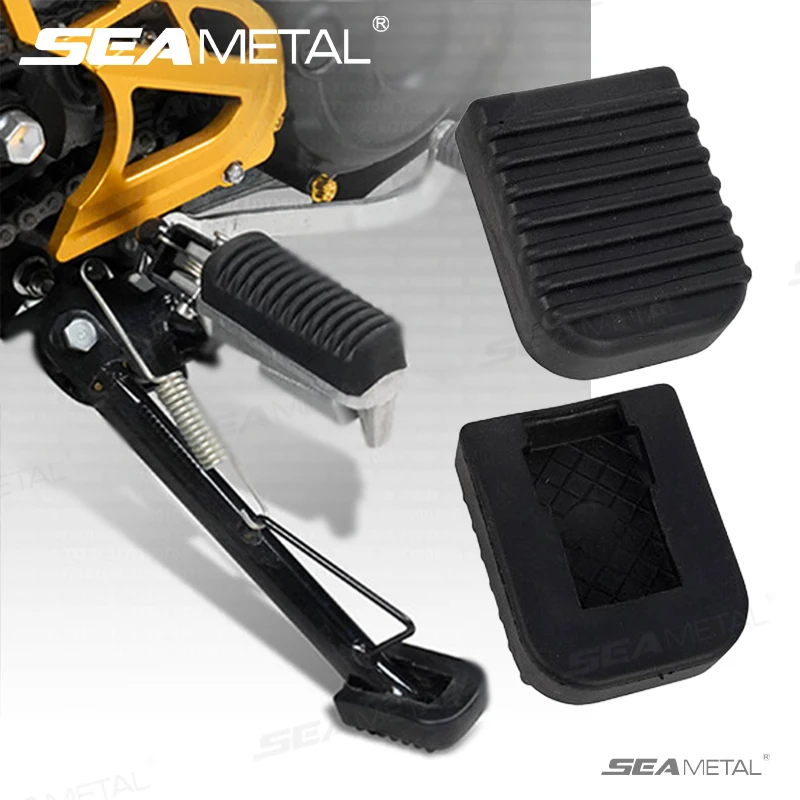 SEAMETAL-Motorcycle-Stand-Pad-Kickstand-Rubber-Support-Plate-Outdoor ...