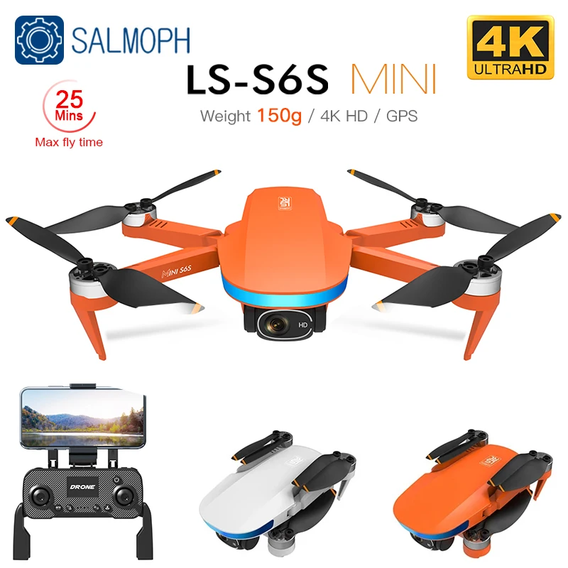 SALMOPH-S6S-Mini-GPS-Drone-150g-4K-Profesional-HD-Dual-Camera-5G-WIFI ...