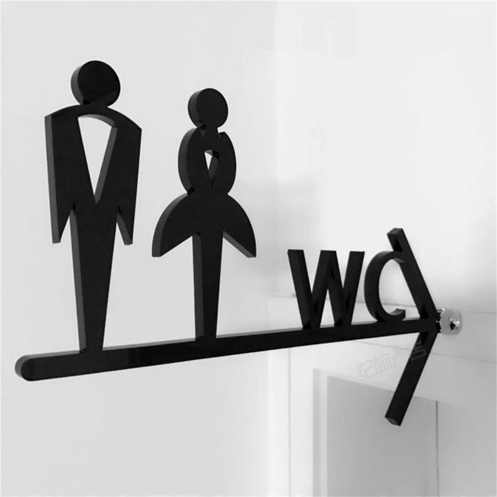 Customized-Men-Women-Bathroom-Door-Sign-Wc-Letters-Wall-Mount-Creative ...