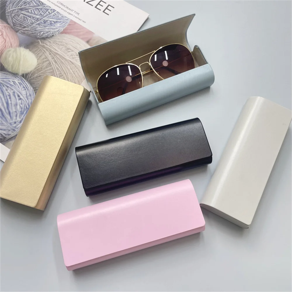 Metal-Hard-shell-Spectacle-Case-Men-Women-Glasses-Case-PU-Leather ...