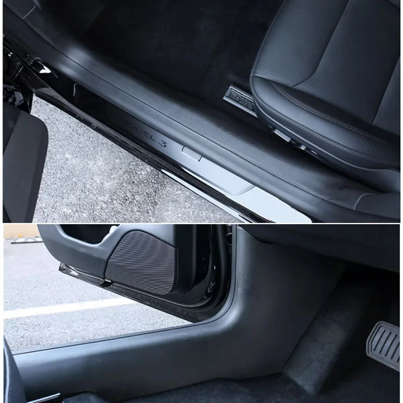For-Tesla-Model-3-Highland-2024-Accessori-Door-Entry-Guards-Seat-Carpet ...