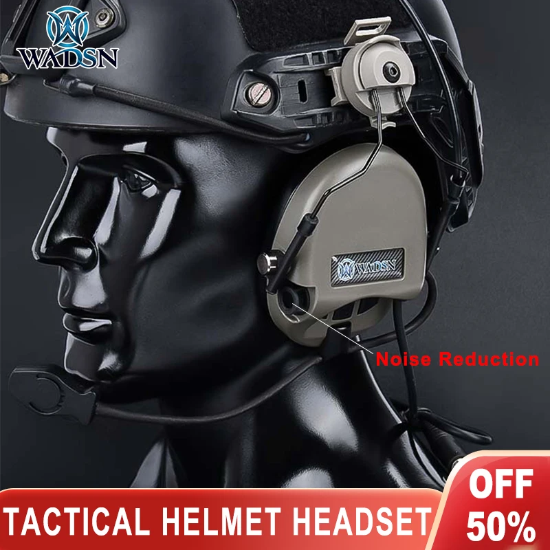 Wadsn Tactical Helmets Headset Fast Helmet Rail Adapter Active Pickup ...