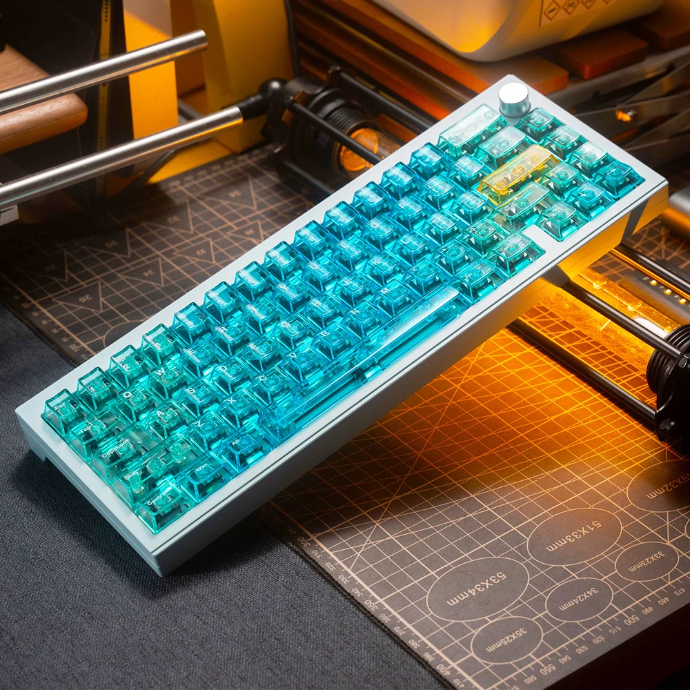 Gradiente-azul-156-teclas-cristal-claro-keycaps-cereja-perfil ...