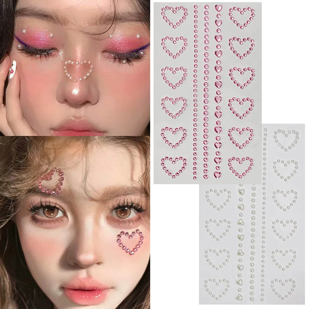 3D-Face-Jewelry-Crystal-Diamond-Tattoo-Stickers-DIY-Women-Eyes-Face ...