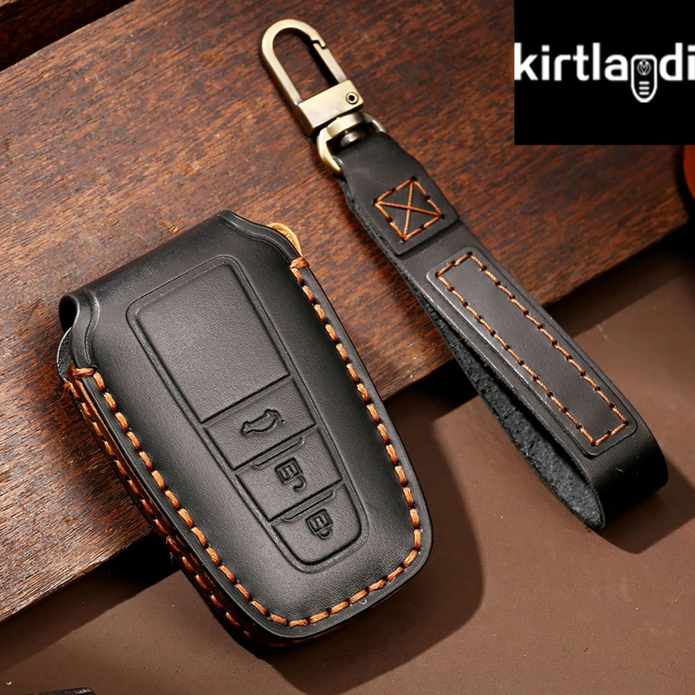 Genuine-Leather-Car-Key-Case-for-Toyota-Camry-RAV4-Prius-CHR-Corolla ...