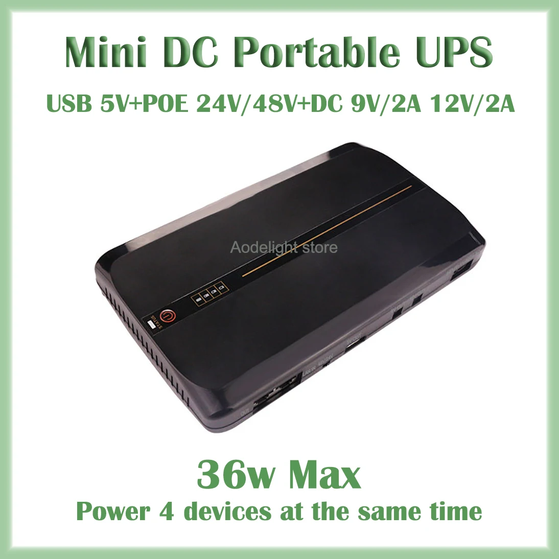 10400MAH 36W DC 2A/3A 5V/9V/12V/24V/48V Large Capacity Multipurpose ...
