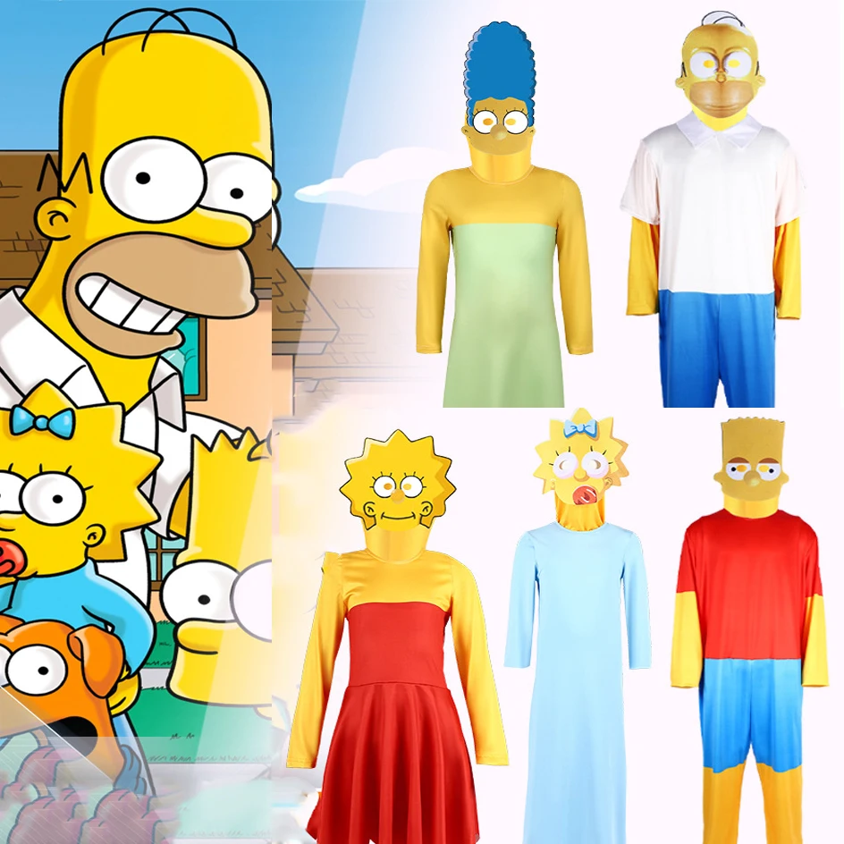 Disfraz-de-los-Simpsons-para-Cosplay-traje-de-dibujos-animados-de-Lisa ...