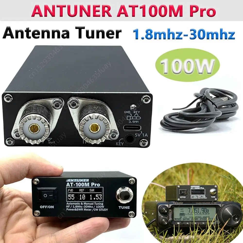 AT100M-Pro-Antenna-Tuner-100W-1-8-30mhz-Compatibility-Standing-Wave ...