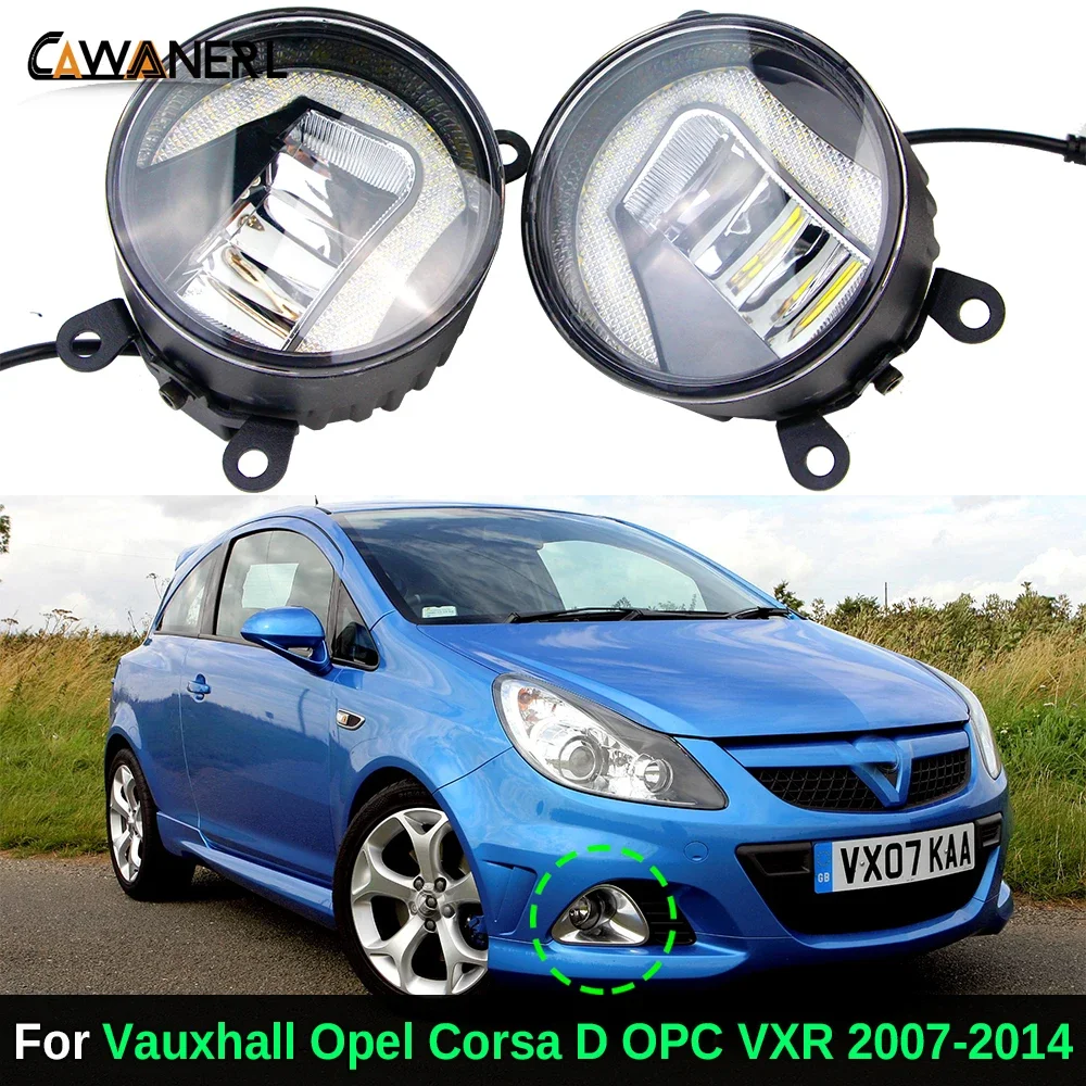 1 Pair Car Front LED Fog Light Daylight DRL White 30W For Opel Vauxhall ...