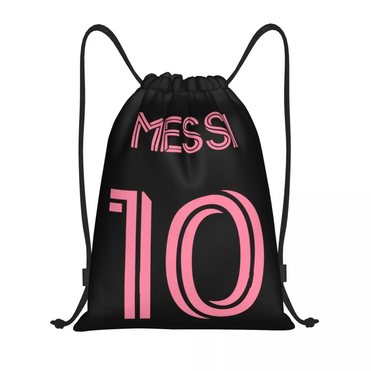 Custom-Pink-Messis-10-Soccer-Drawstring-Bag-Men-Women-Lightweight ...