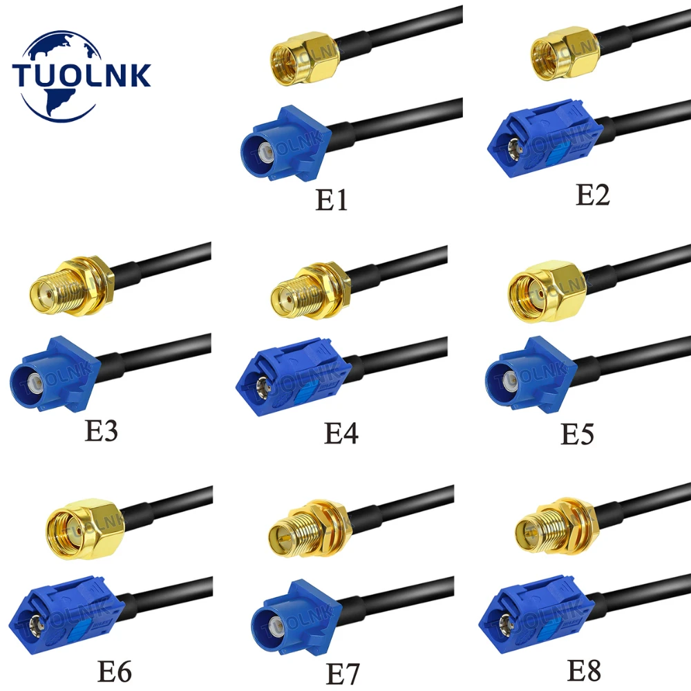Fakra C przejściówka Adapter do SMA męska wtyczka RG174 Adapter do kabla nawigacja samochodowa ...