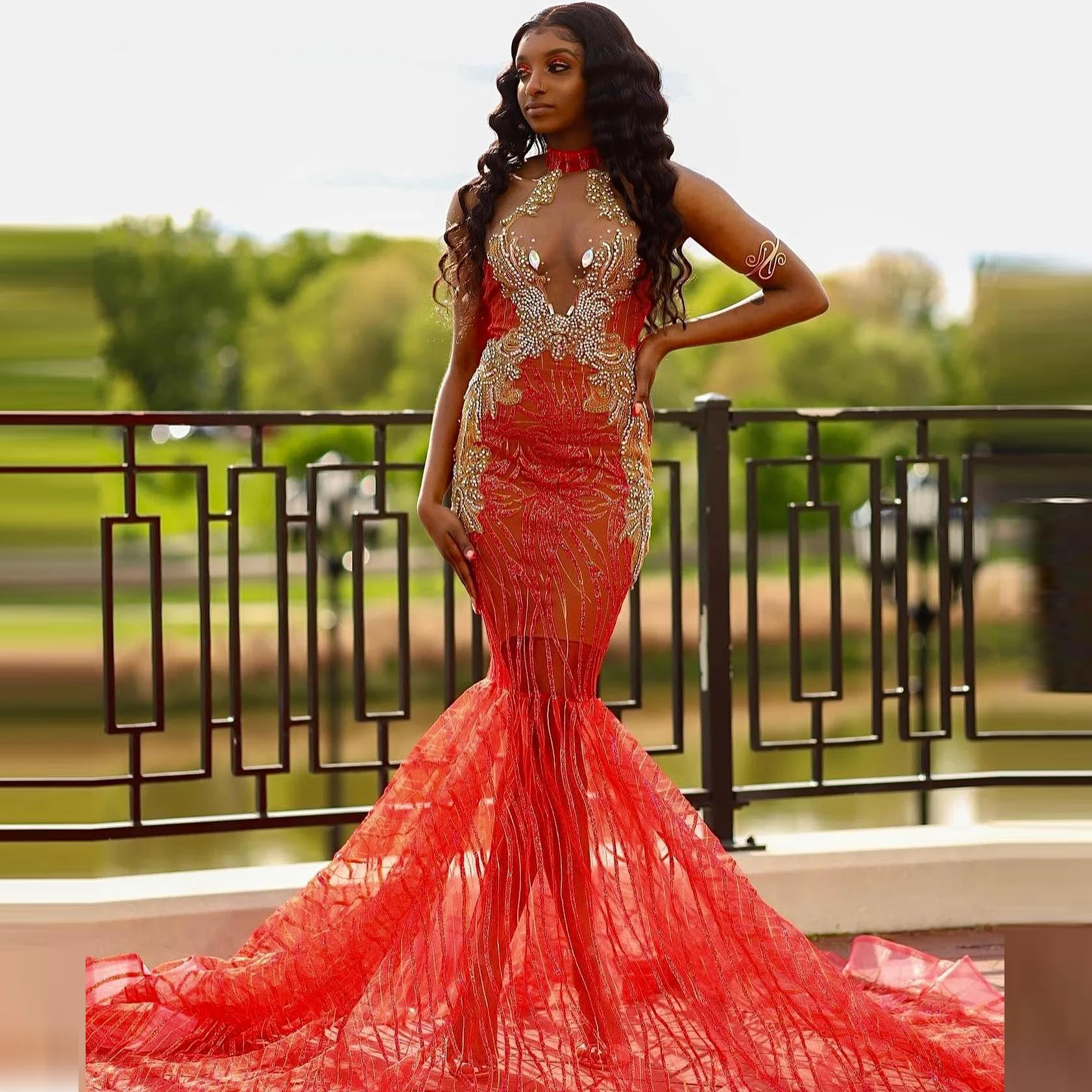 See Thru Beaded Dress