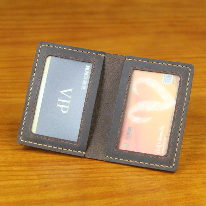 Handmade-Vintage-Genuine-leather-card-holder-men-leather-card-wallet ...