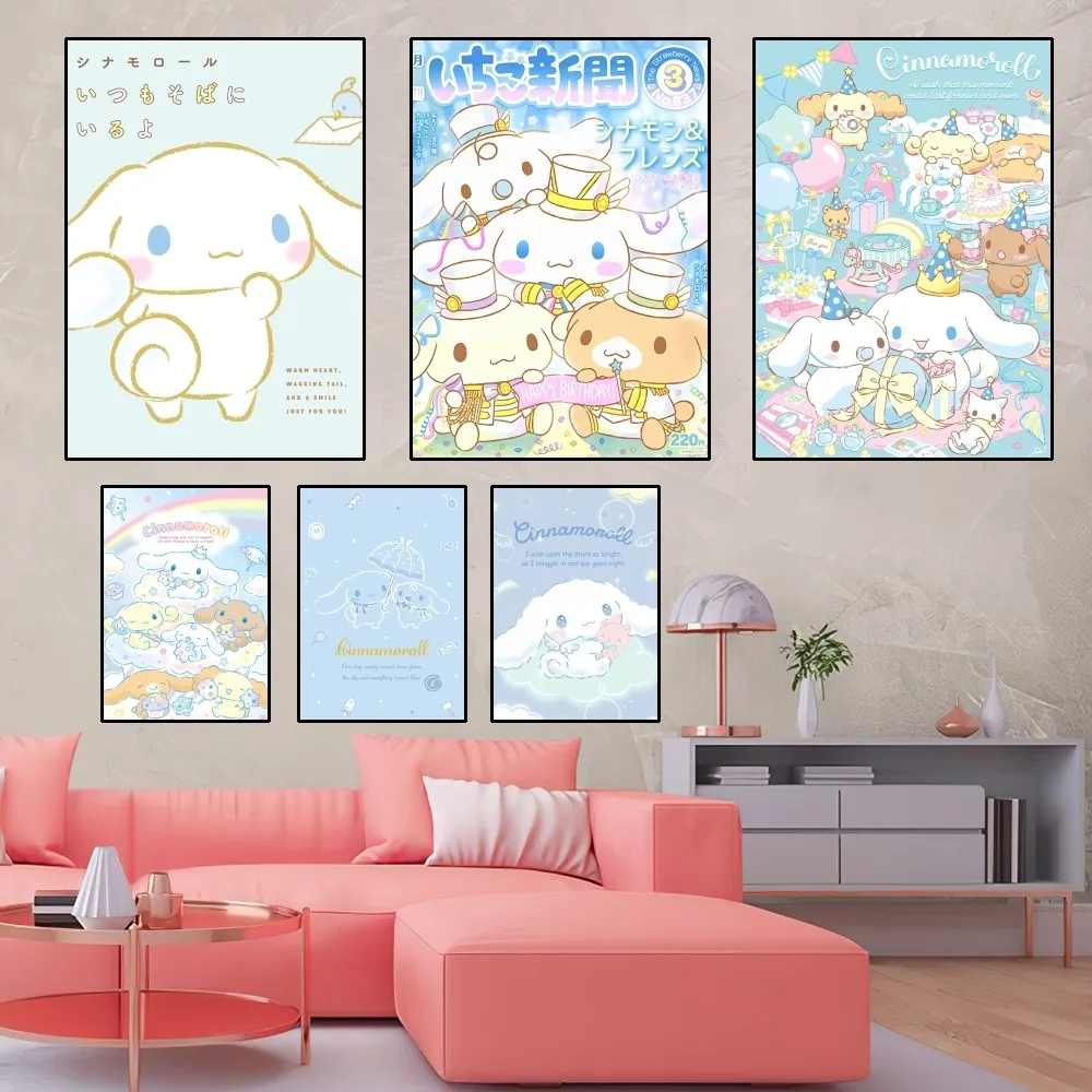 MINISO-p-ster-de-Cinnamoroll-para-decoraci-n-del-hogar-pegatinas-de ...