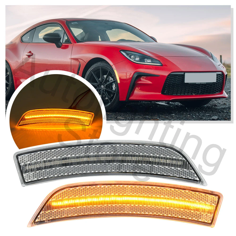 2x Led Side Marker Kit Front Bumper Reflecter Led Turn Signal Light For ...