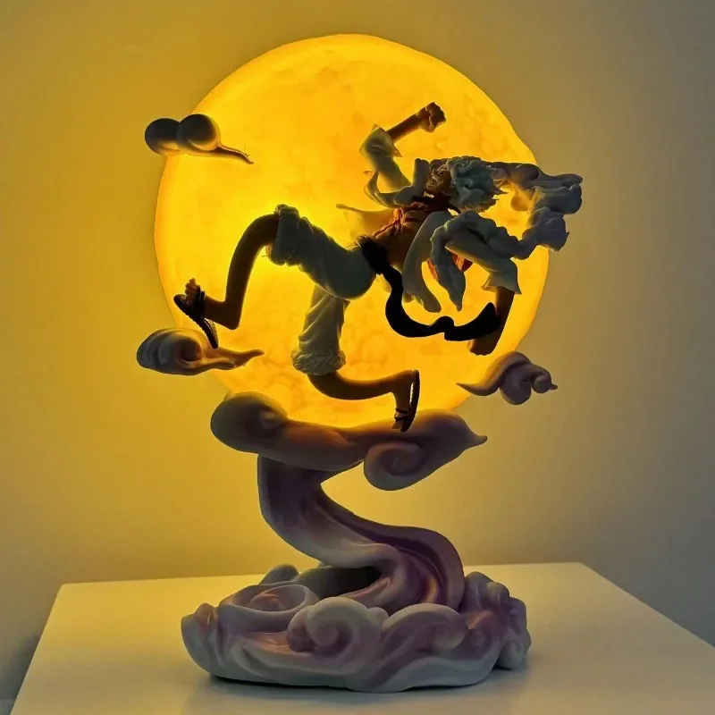 One Piece Anime Figures Nika Sun God 5 Gear Luffy Flying To The Moon ...