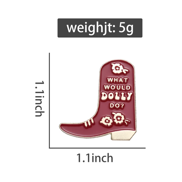 [BEST] Dolly Parton's Iconic Red Cowboy Boots in Enamel Pin Form