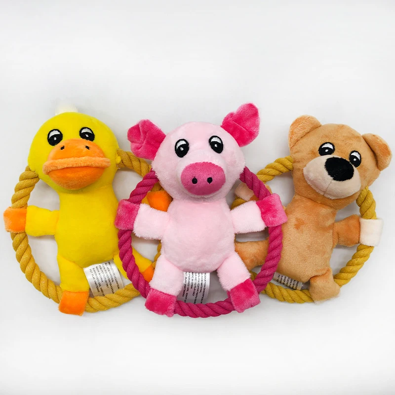 Cuerda-de-algod-n-para-perro-juguete-de-dibujos-animados-pato-cerdo ...