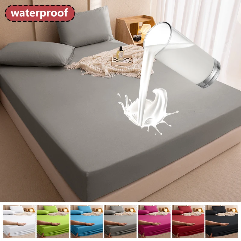 Fundas-de-colch-n-100-impermeables-Protector-de-cama-ajustable ...