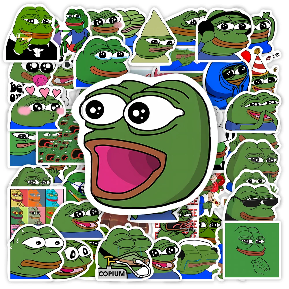 Pepe-Frog-Stickers-Funny-Cool-DIY-Gift-Toy-Pack-Graffiti-Decal-for ...