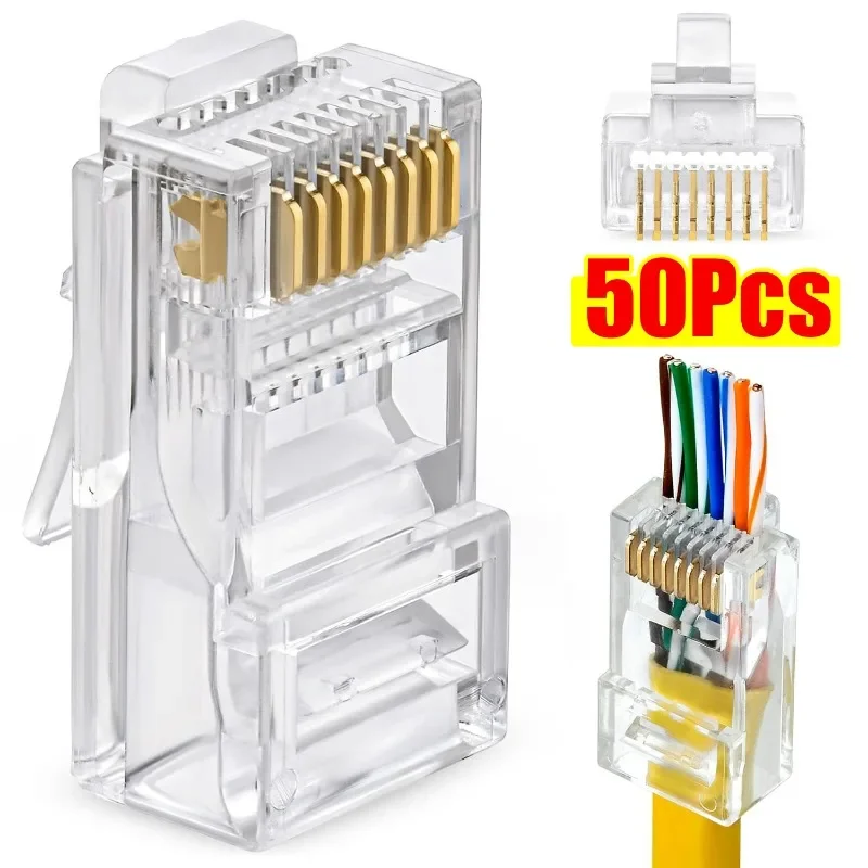 Conector-RJ45-Cat6-Cat5e-RJ45-Pasar-a-trav-s-del-conector-de-cable ...