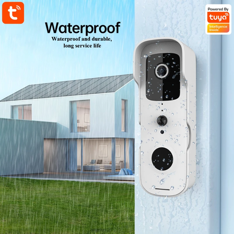 Tuya Smart Video Doorbell Waterproof Night Vision Home Security 1080P ...