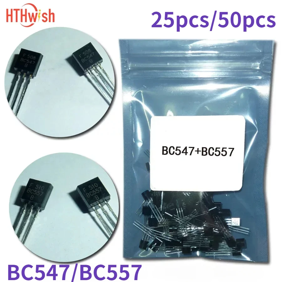 50PCS-Transistors-BC547-BC557-each-25pcs-Transistor-Kit-bc557-bc547 ...