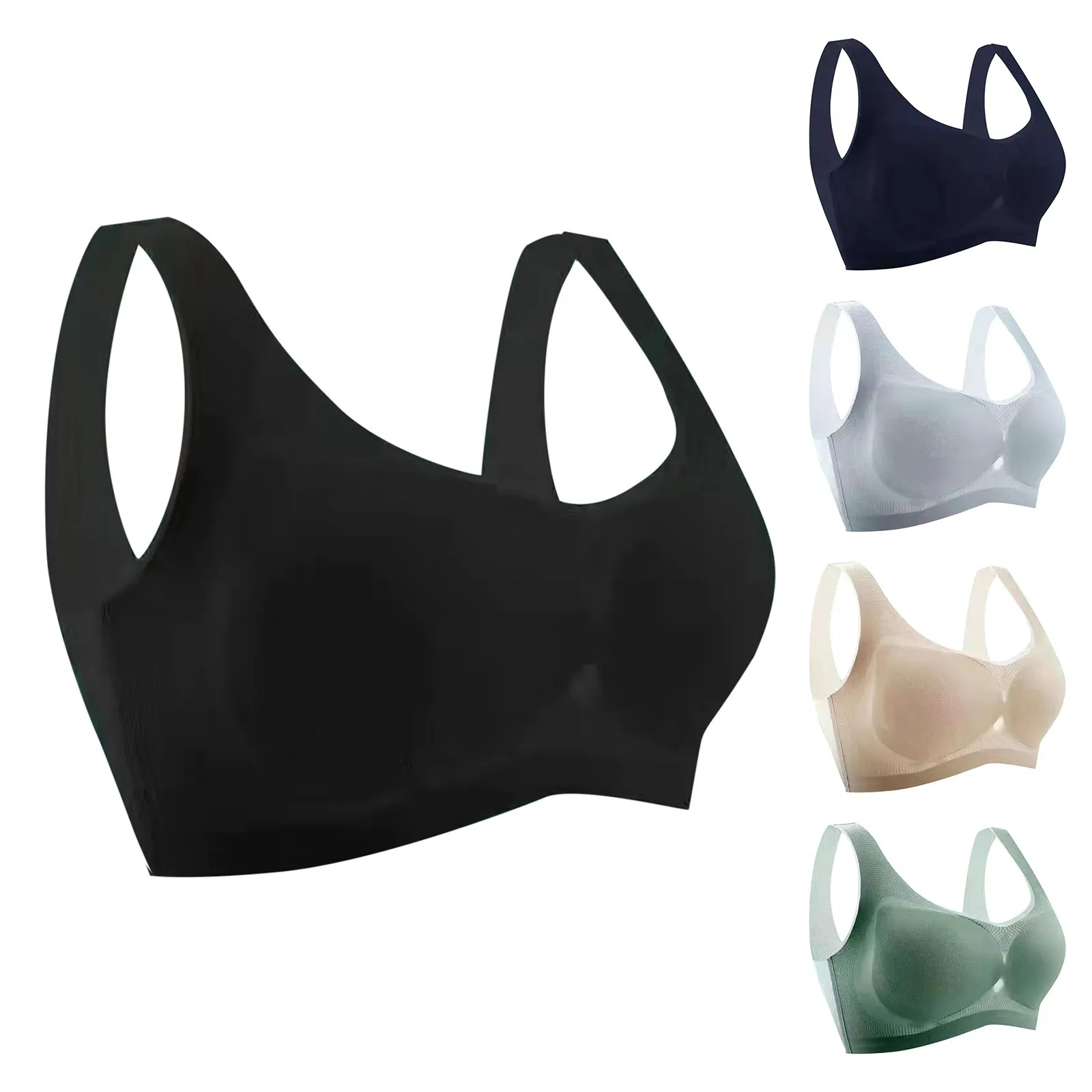 Underwear-Push-Up-Bra-Bralette-Comfort-Cup-Ultra-Thin-Ice-Silk-Seamless ...