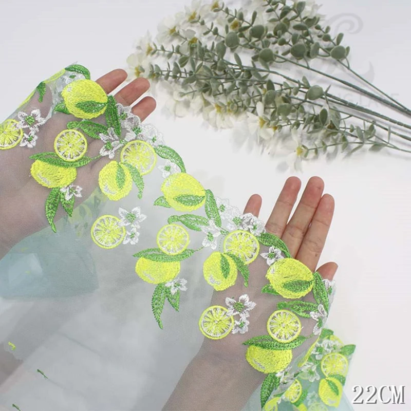 1meter-Bilateral-Lemon-Pattern-Lace-Trim-For-Clothing-Accessories-Dress ...