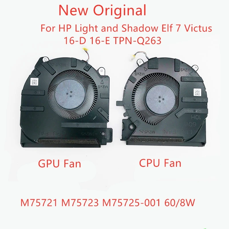 New-Original-Laptop-CPU-GPU-Cooling-Fan-For-HP-Light-and-Shadow-Elf-7 ...