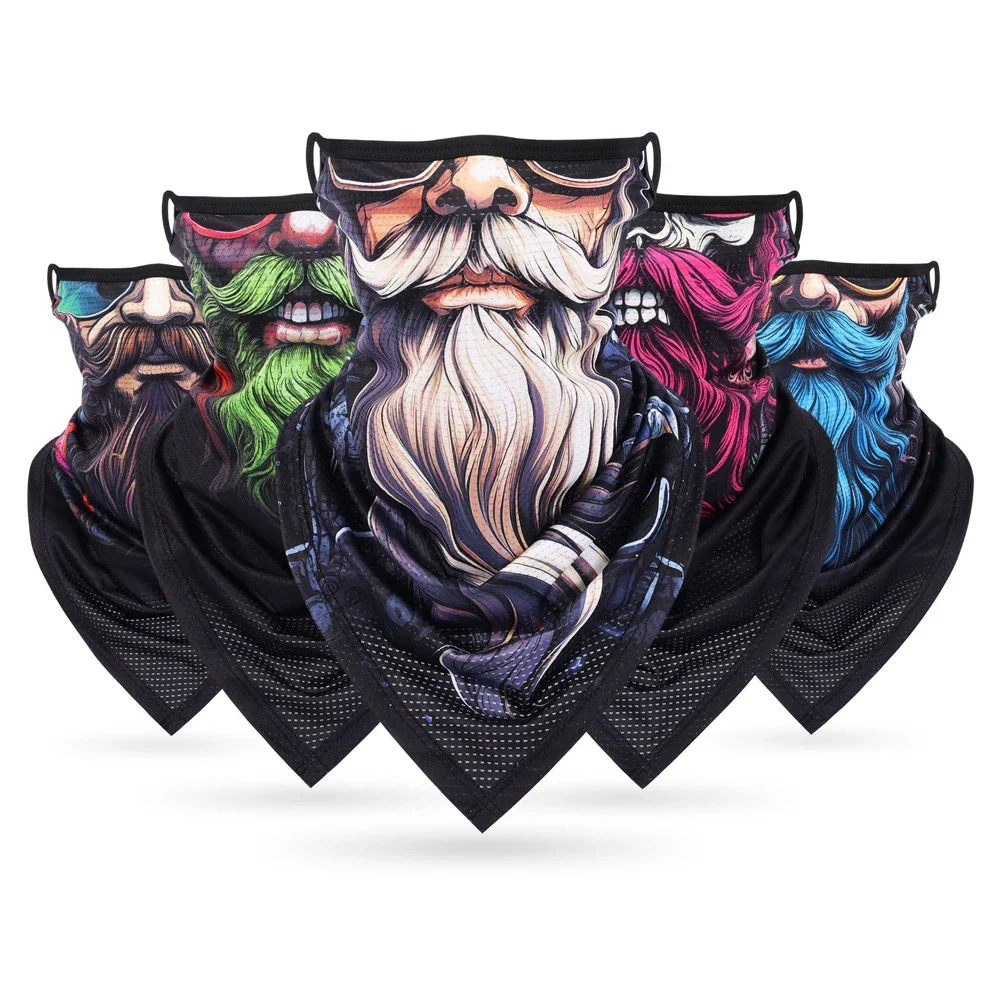 3D Beard Skull Balaclava Men's Head Face Protection Ear Loops Mask ...