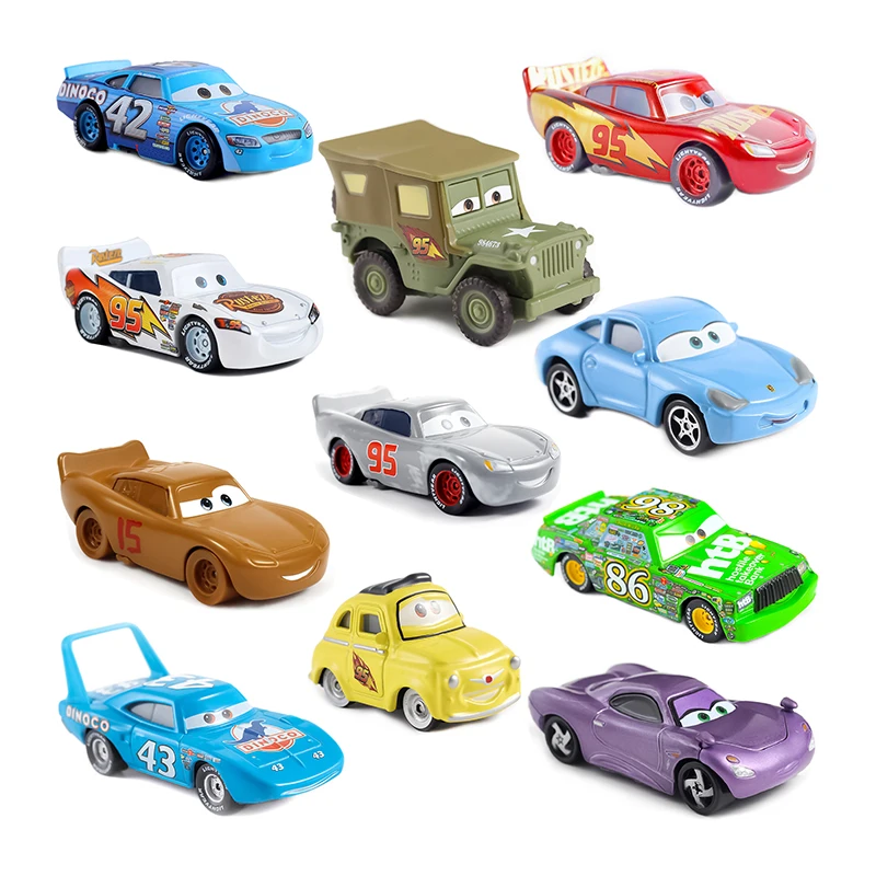 Cars-Anime-Figures-The-King-Sheriff-Lightning-McQueen-Sally-Chick-Hicks ...