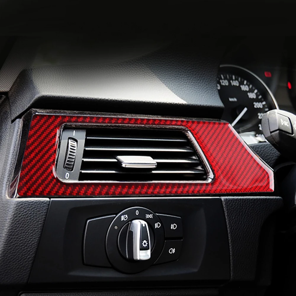 Carbon Fiber Air Conditioner Outlet Sticker Car Interior Modification ...