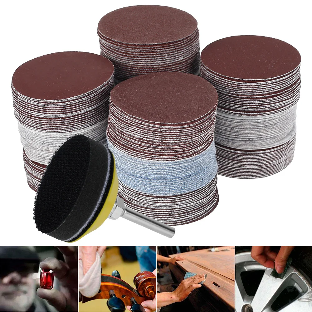 240Pcs 2Inch 50mm Sanding Discs Paper 60-3000 Grit Wet And Dry Flocking ...