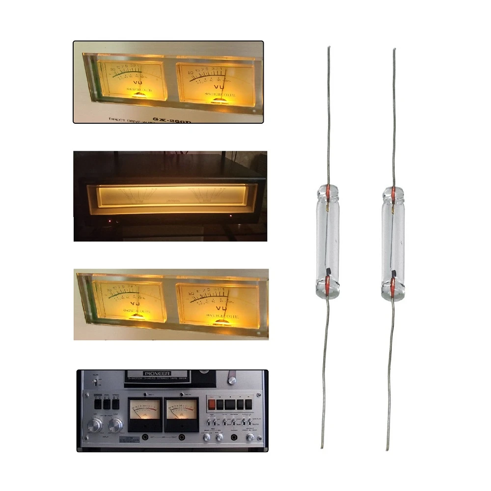 10 New Axial Lamp Original Incandescent Bulbs 8V100mA With Lead Fit VU ...