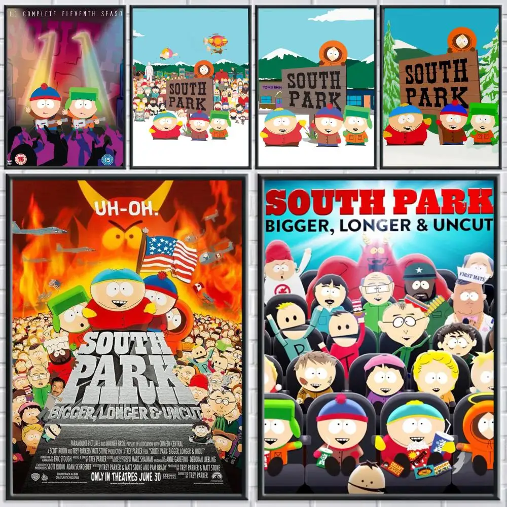 S-South Cartoon Park Poster HD Versatile Waterproof Wall Art Self ...