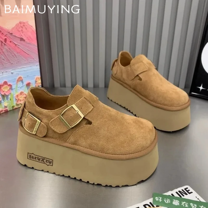 Zapatos-planos-de-plataforma-de-ante-para-Mujer-mocasines-informales-zapatillas-c-modas-para ...