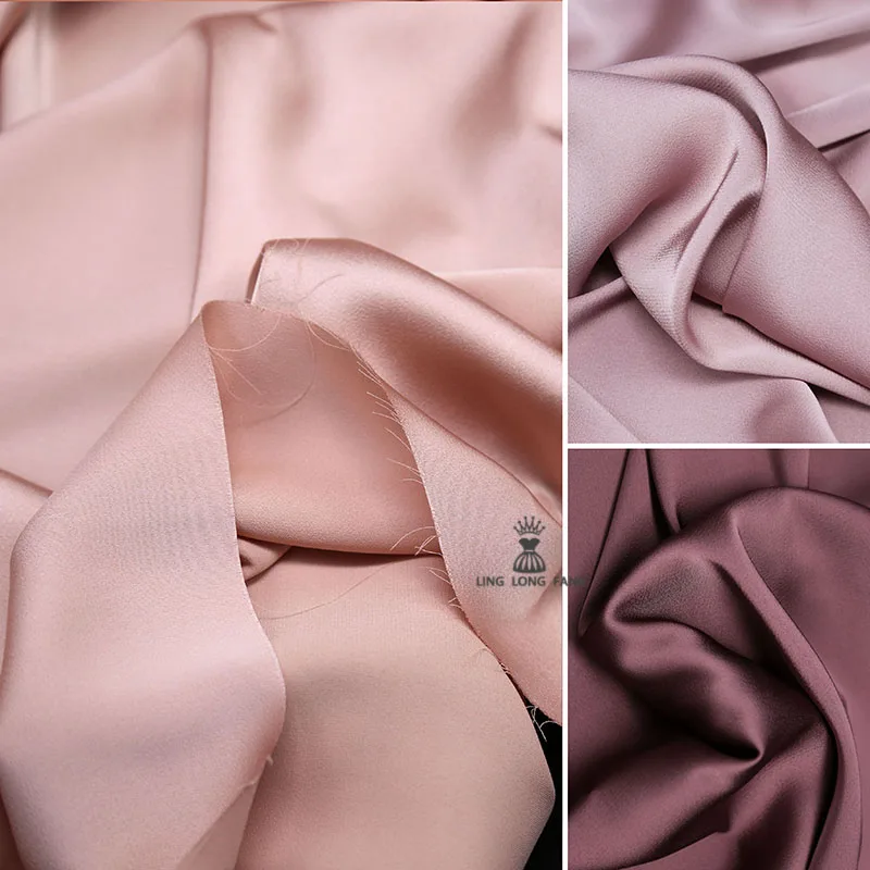High Quality Shiny Silky Satin Fabric Charmeuse Satin Cloth for Bridal ...