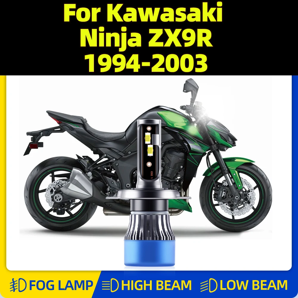 H4 Motorcycle LED Headlight Bulb 10000LM Moto Headlamps 12V For ...