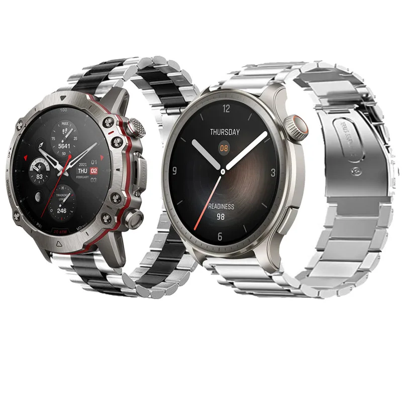 Bracelete-de-equil-brio-em-a-o-inoxid-vel-pulso-de-metal-para-Amazfit ...