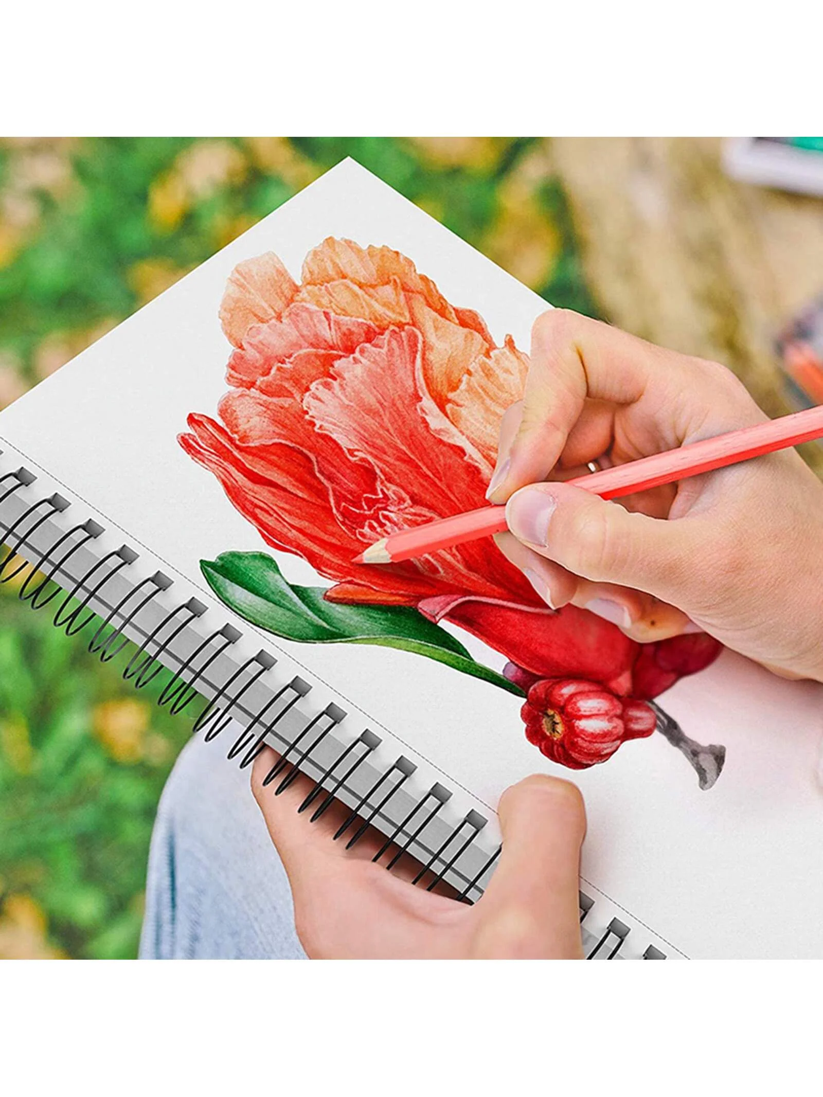 Bview Art 9"x12" Sketch Book 100 Sheets 68 lb/100gsm Spiral Bound ...
