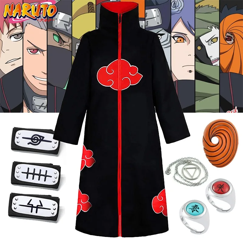 Ropa-de-Cosplay-de-Naruto-Akatsuki-para-adultos-y-ni-os-conjunto-de ...
