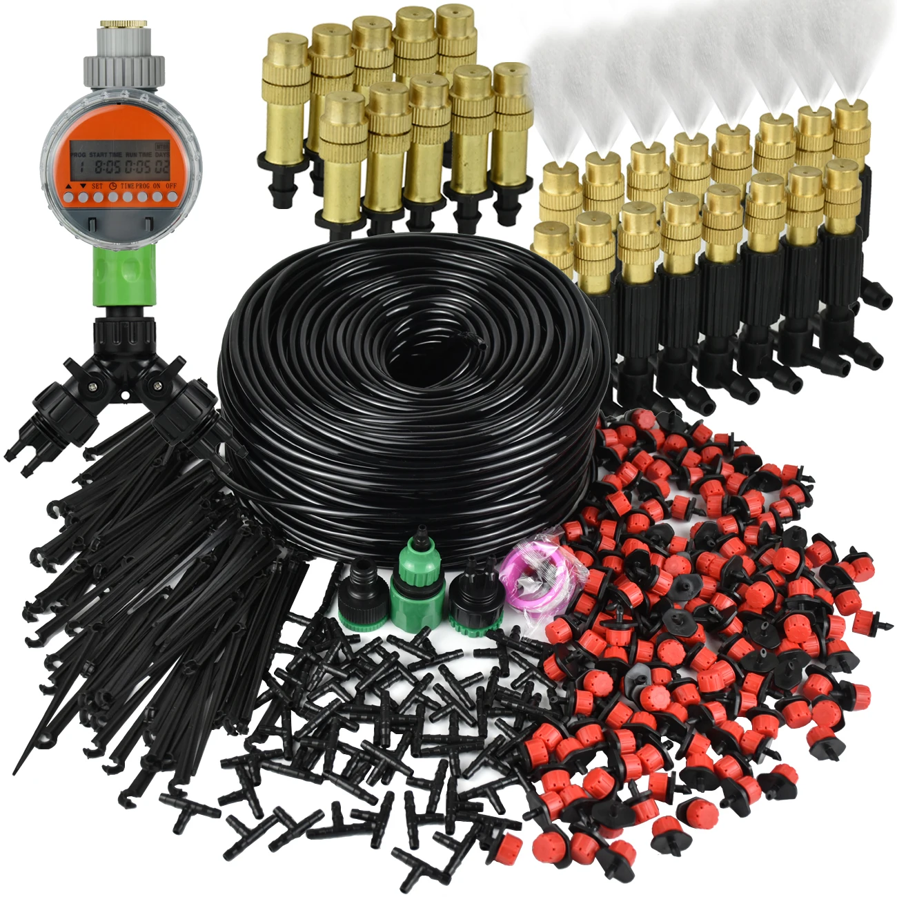 DIY Garden Micro Drip Irrigation System 5-50M Automatic Watering ...
