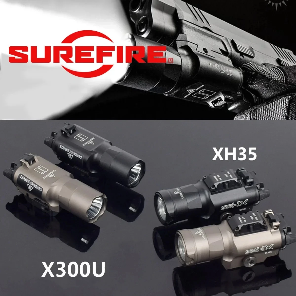 Tactical Surefire X300 Ultra XH35 XH15 Pistol Scout Light G17 G19 Lamp ...