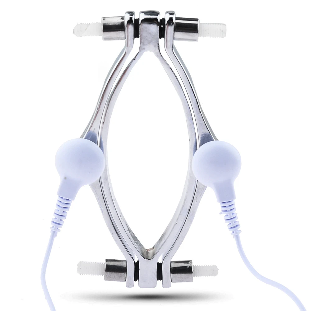 Electric Shock Accessory Stainless Steel Labia Clamp Vaginal Speculum ...