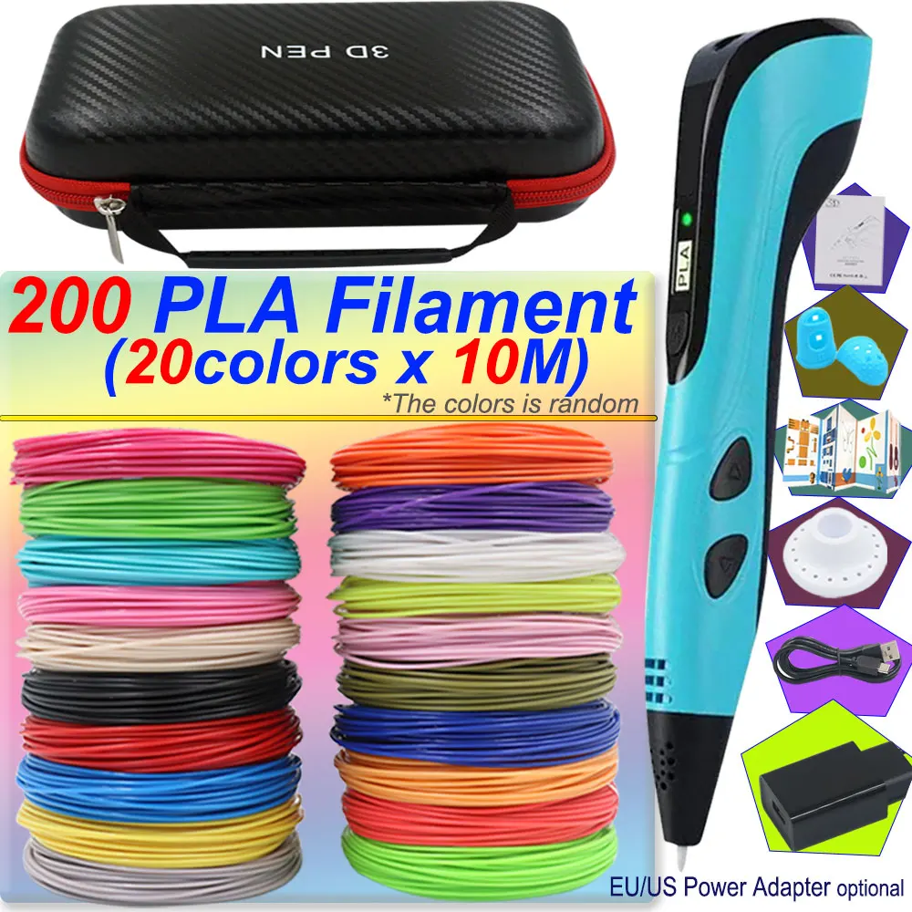 2024-New-3D-Printing-Pen-Set-for-Children-with-Power-Adapter-30Colors ...