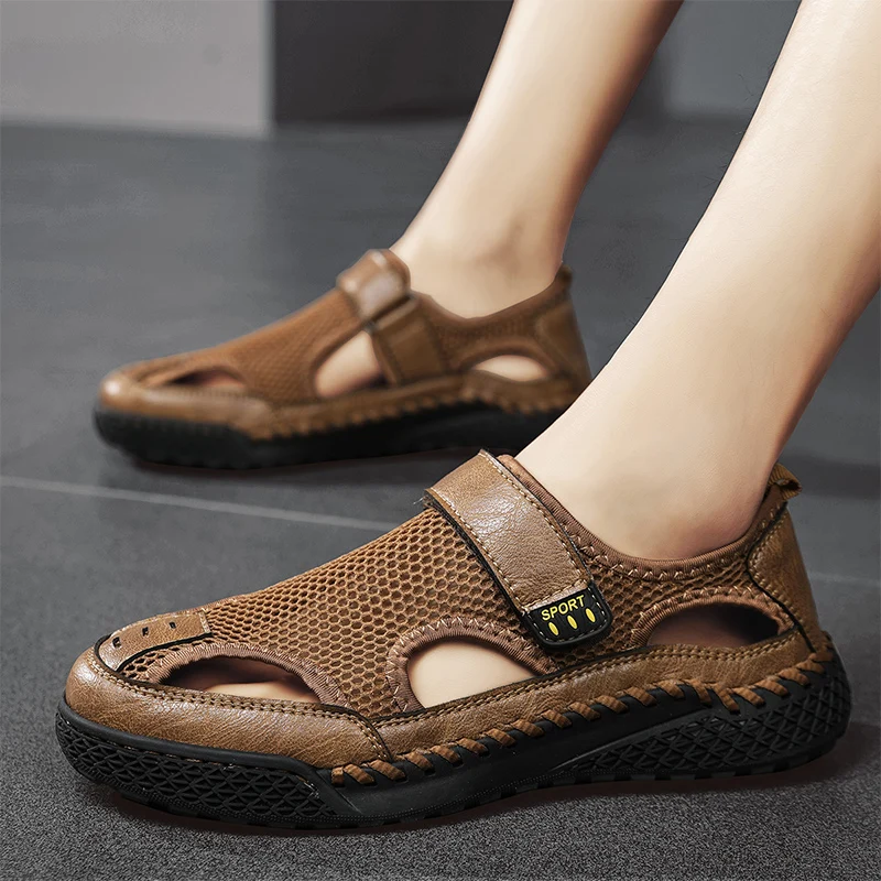 Men-s-Summer-Sandals-Round-Toe-Male-Sandal-Lightweight-Platform-Water ...