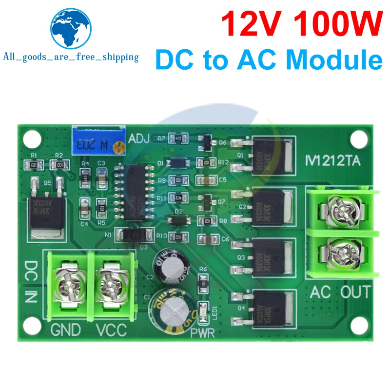 100W-200W-DC-AC-Power-Inverter-Transformer-DC-12V-to-AC-12V-Square-Wave ...