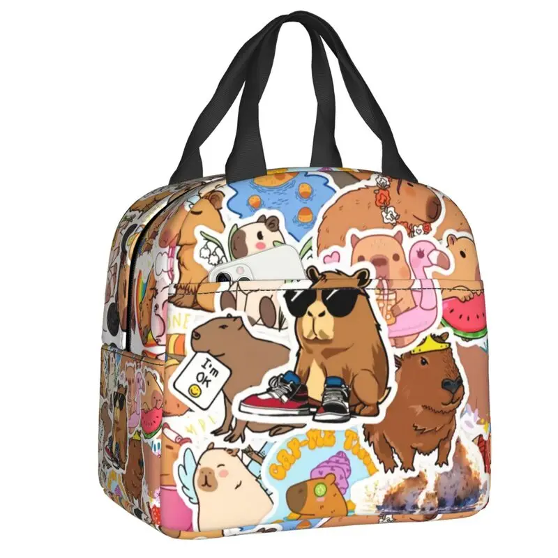 Custom-Giant-Cavy-Capybara-Collage-Lunch-Bag-Women-Portable-Cooler ...